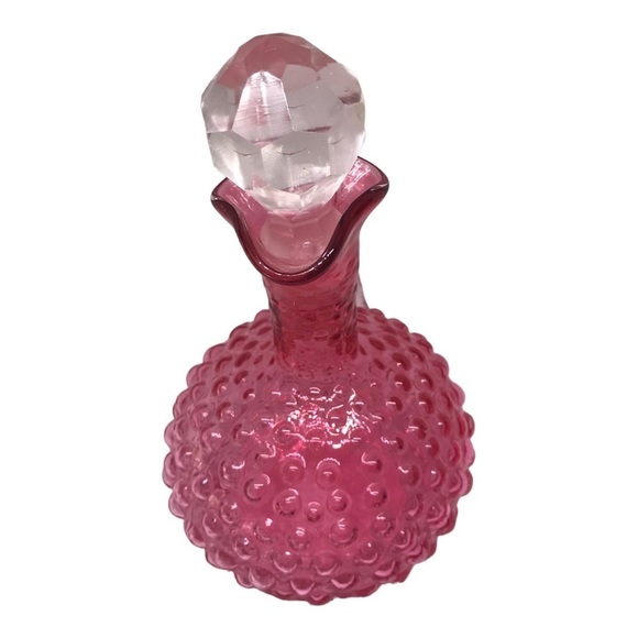 Fenton | Accents | Vintage Fenton Cranberry Hobnail Cruet | Poshmark
